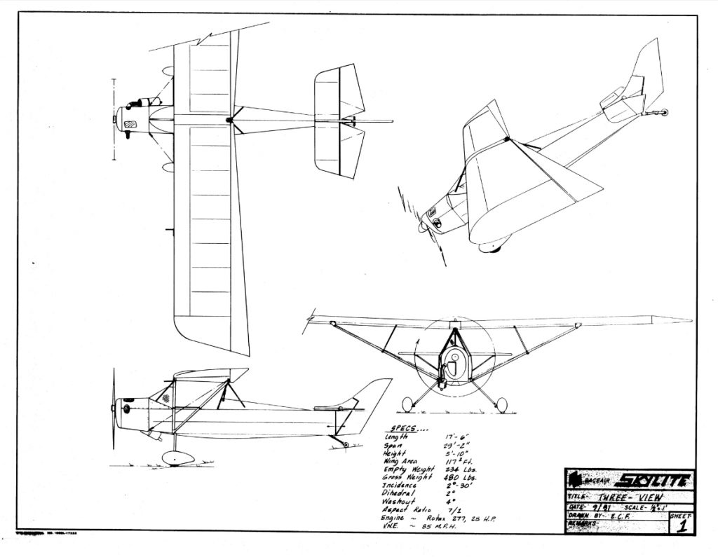 Skylite Plan Set - Cloudbase Aviation Aircraft Designs